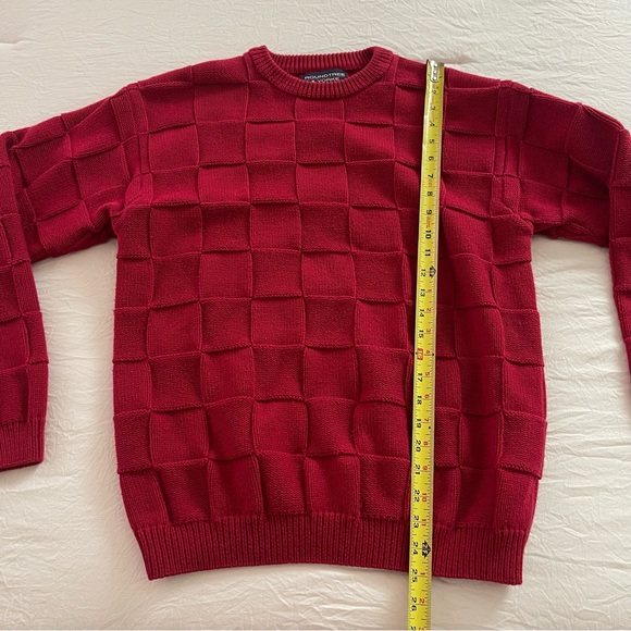 Vintage | Sweaters | Vintage 9s Chunky Checkered Checker Dad Grandpa ...